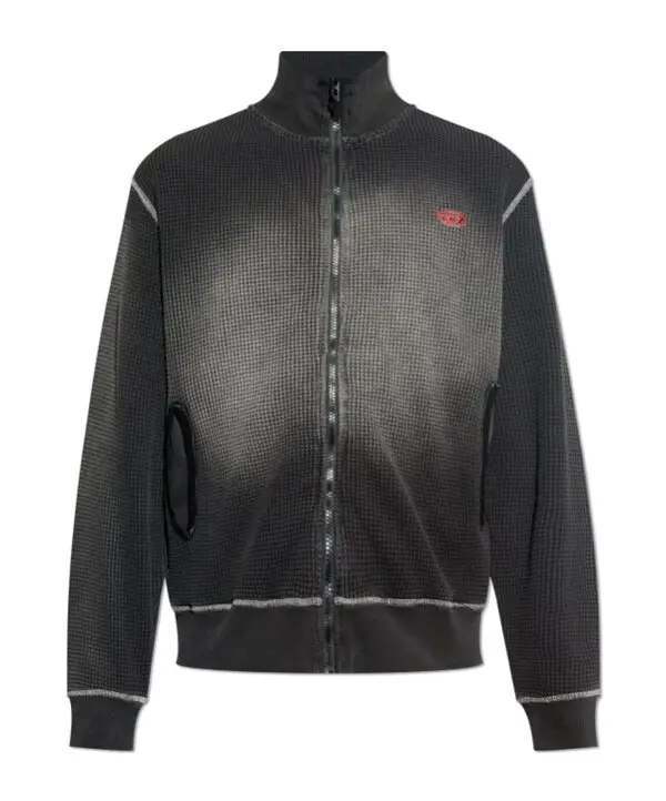 DIESEL® S-wafy-zip Faded Effect Sweatshirt