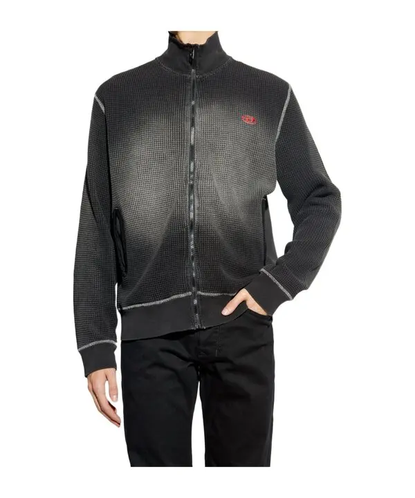DIESEL® S-wafy-zip Faded Effect Sweatshirt