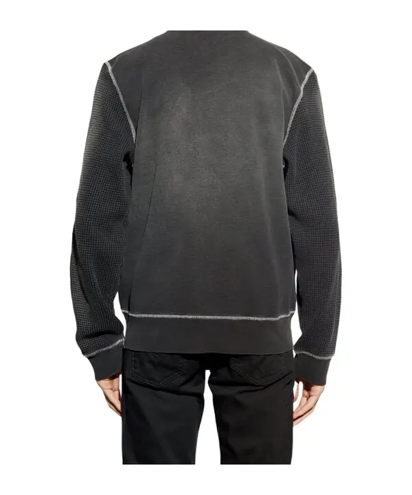 DIESEL® S-wafy-zip Faded Effect Sweatshirt