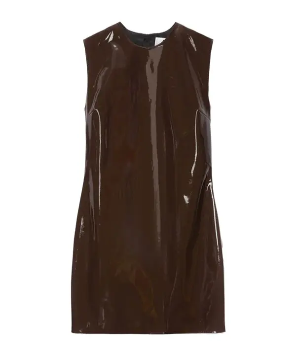 MSGM Sleeveless Patent Mini Dress
