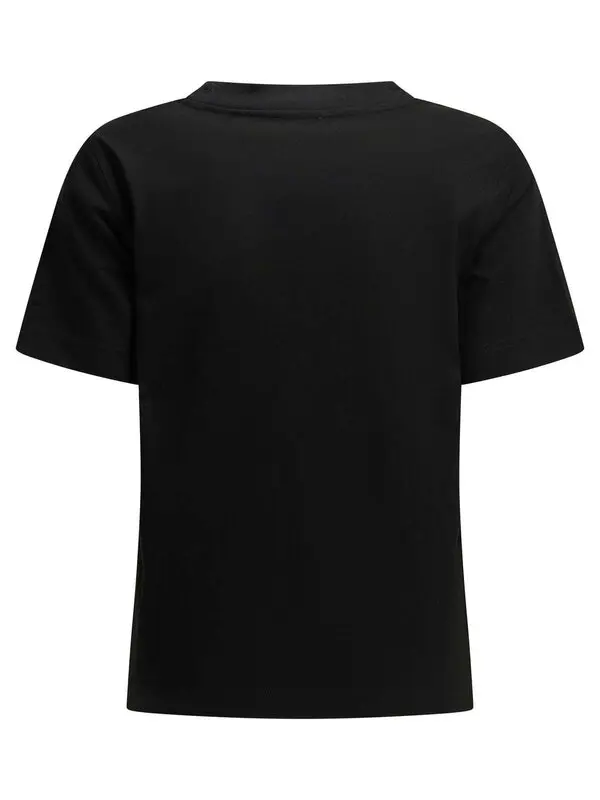 Burberry Crewneck T-shirt With Embroidered Equestrian Knight Design - Black