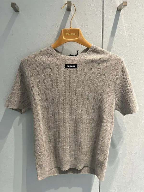 Miu Miu Openwork Cotton Knit Jumper