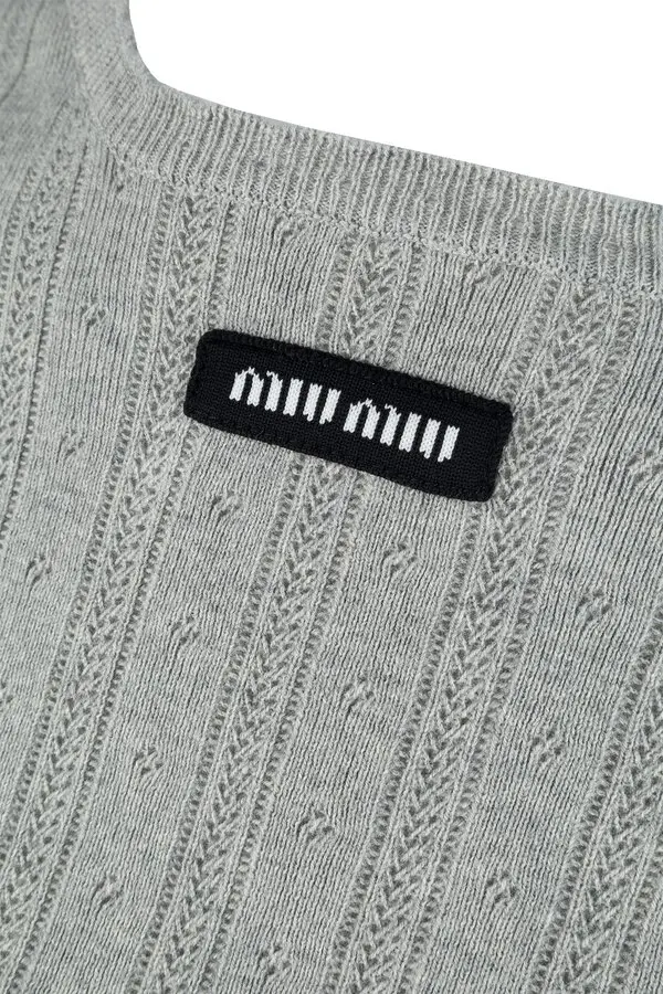 Miu Miu Openwork Cotton Knit Jumper