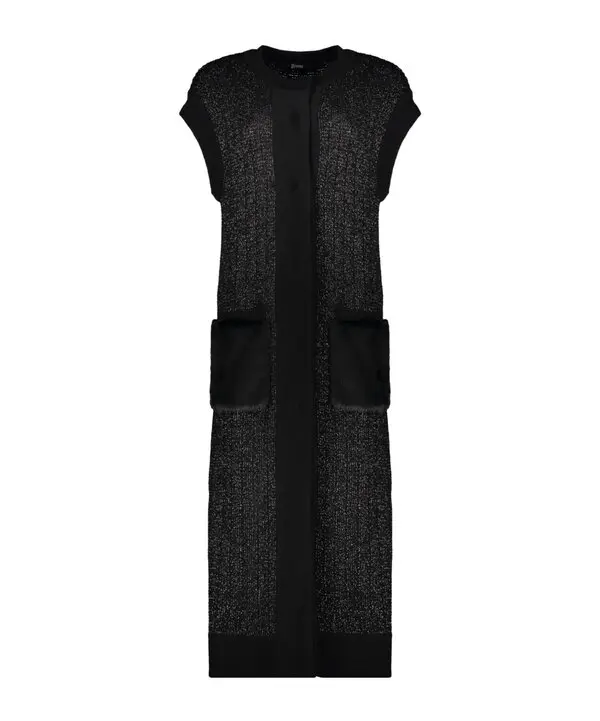 Herno Long Sleeveless Pocket Cardigan