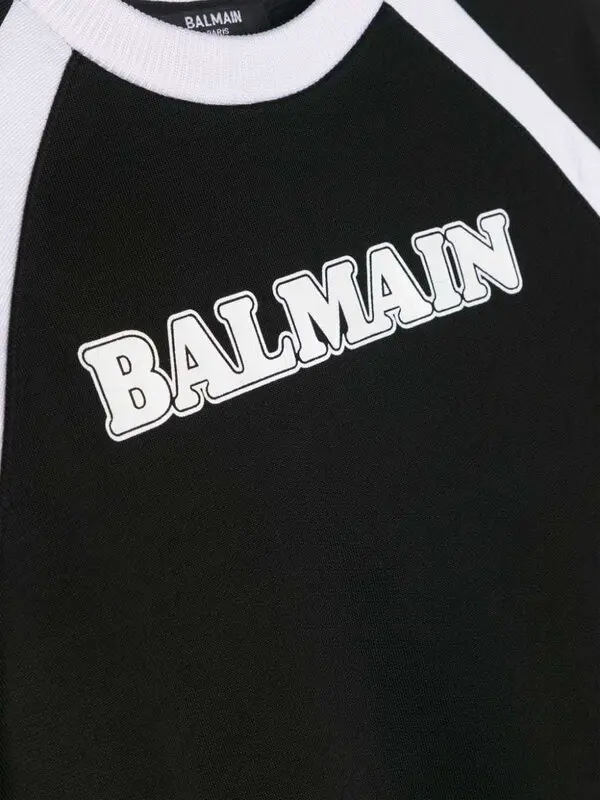 Balmain Logo Print Jersey Sweatshirt