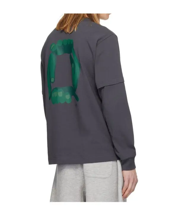 Sacai Printed Long-sleeved T-shirt