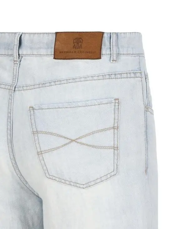 Brunello Cucinelli Straight Leg Jeans - White