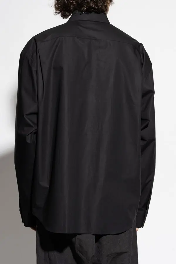 Balenciaga Bb Logo Embroidered Long-sleeved Shirt