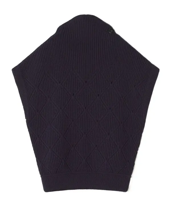LANVIN High-neck Diamond-pattern Sleeveless Sweater