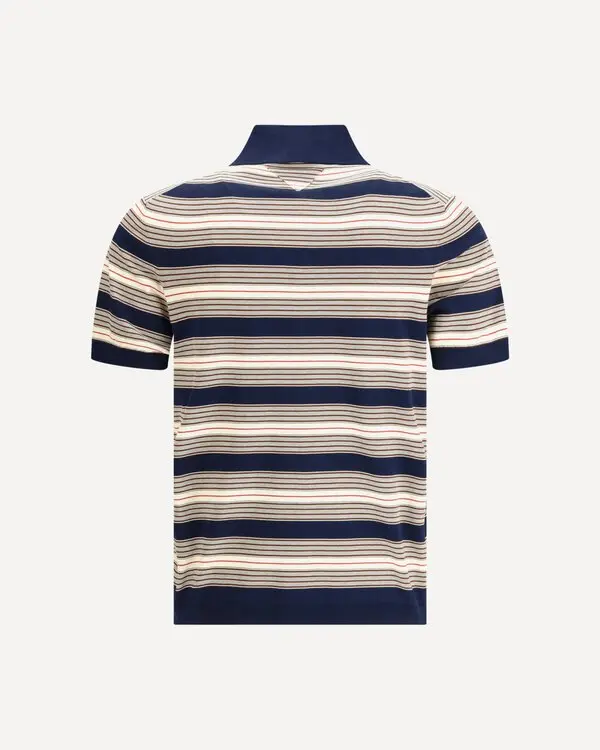 Prada Striped Short-sleeved Polo Shirt