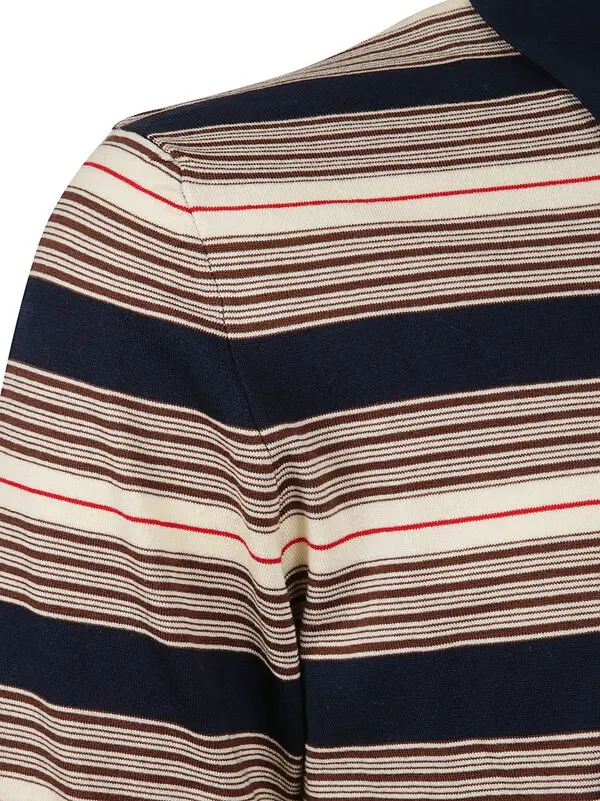 Prada Striped Short-sleeved Polo Shirt