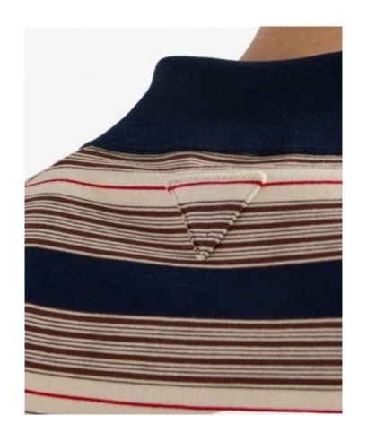Prada Striped Short-sleeved Polo Shirt
