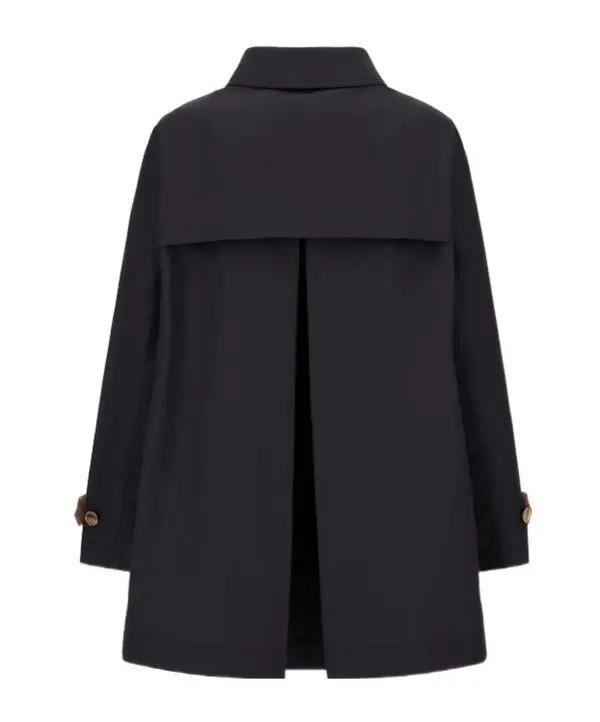 Herno Single-breasted A-line Coat - Black