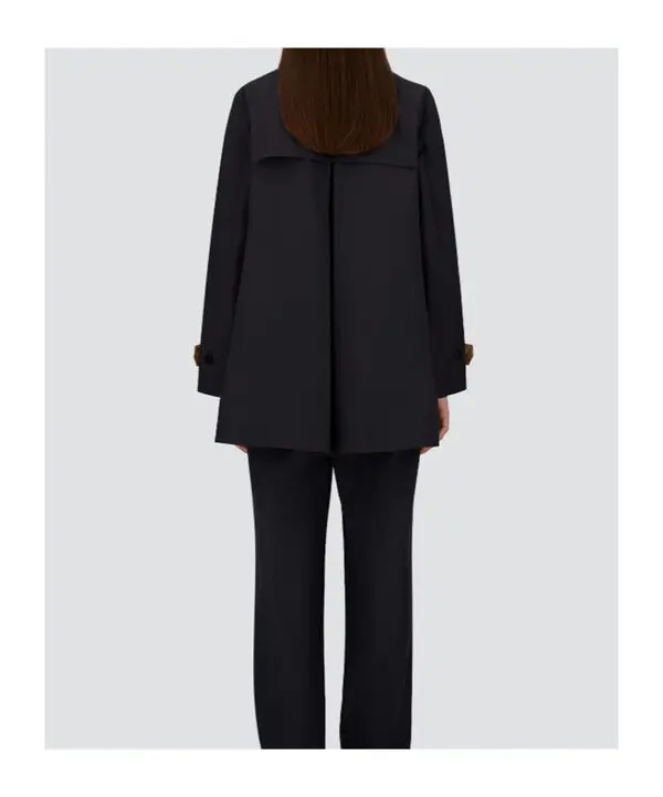 Herno Single-breasted A-line Coat - Black
