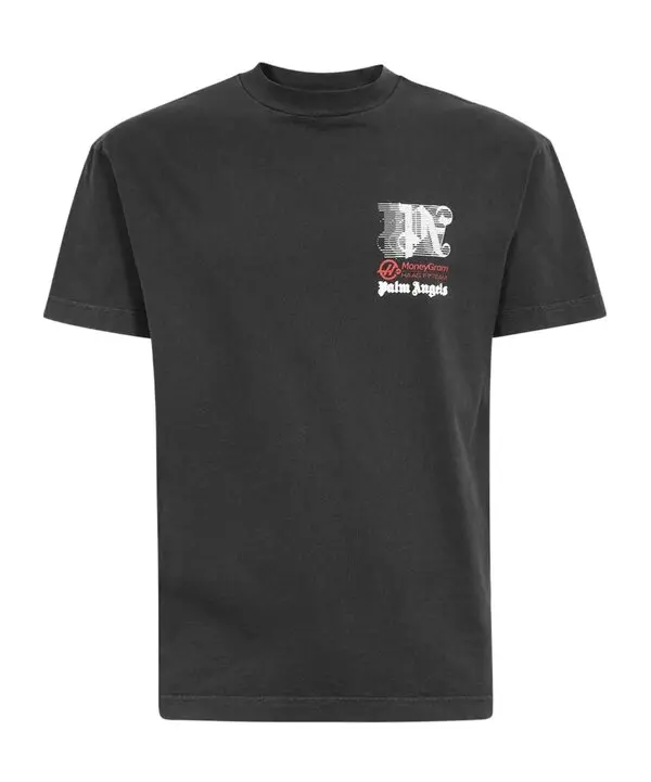 Palm Angels X Haas Racing-printed Crewneck T-shirt - Black
