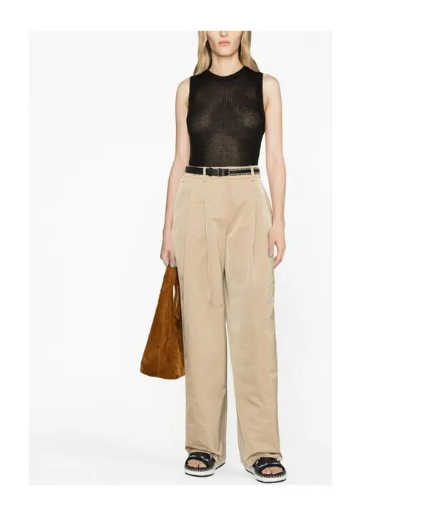 LOW CLASSIC High Neck Open-knit Tank Top - No