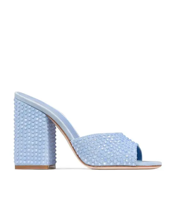Paris Texas Embellished Open-toe Mules - Blue