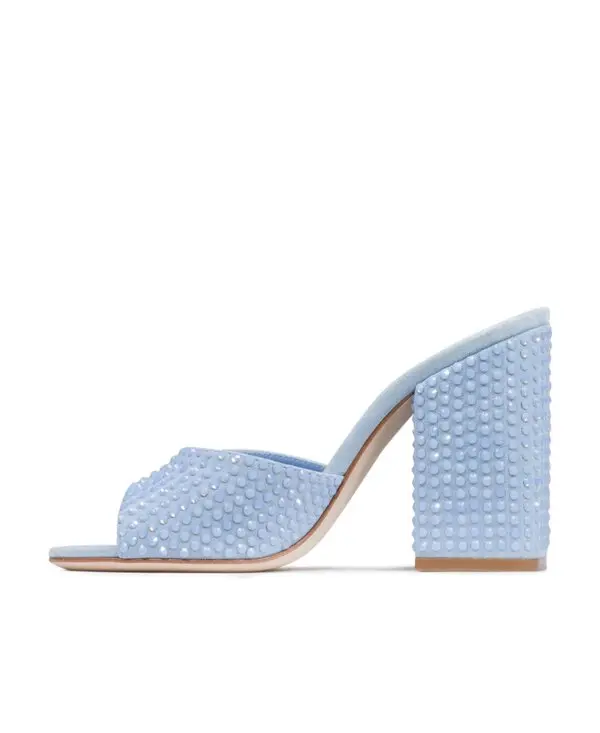 Paris Texas Embellished Open-toe Mules - Blue