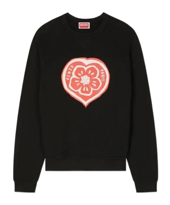 Kenzo Boke Heart Crewneck Sweatshirt - Black