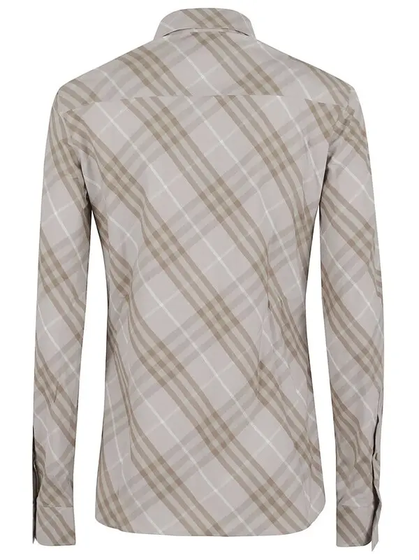 Burberry Long Sleeve Checked Cotton Shirt
