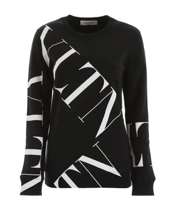 Valentino Garavani Vltn Printed Pullover - Black