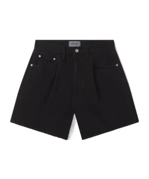 AGOLDE High-rise Pleated Denim Shorts