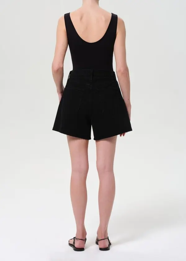 AGOLDE High-rise Pleated Denim Shorts