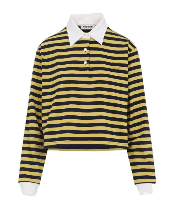 Miu Miu Striped Polo Shirt - No
