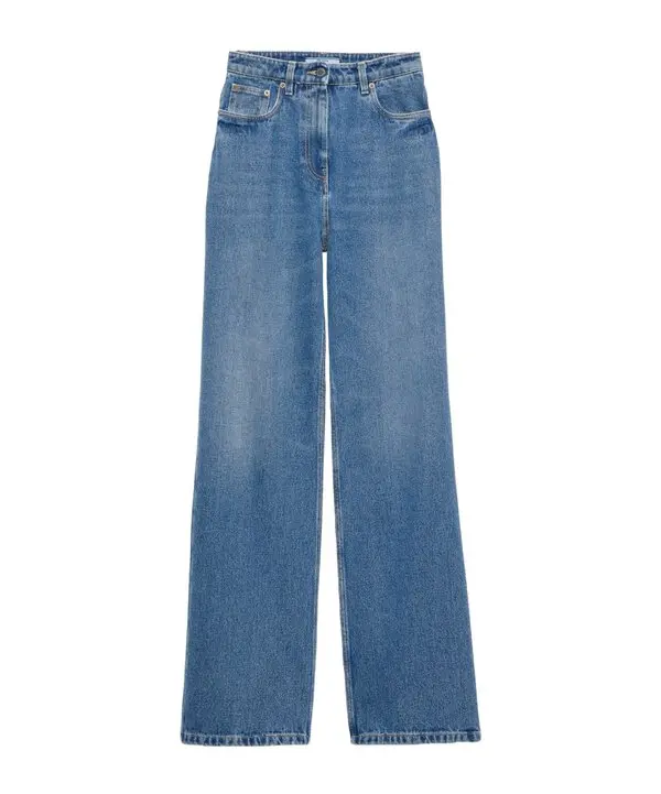 Prada Triangle Logo Flared Jeans