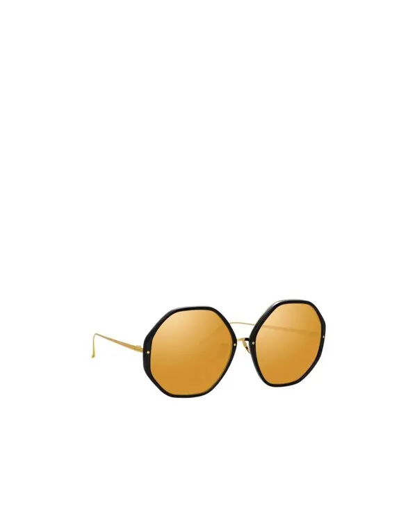 Linda Farrow Hexagonal Frame Sunglasses