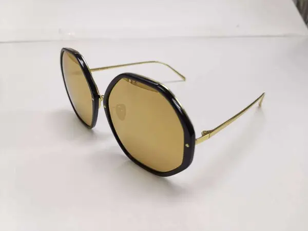 Linda Farrow Hexagonal Frame Sunglasses