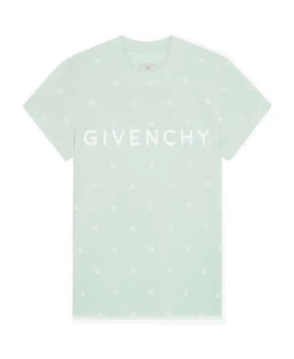 Givenchy Double Layered Fitted T-shirt In Cotton With 4g Tulle - White