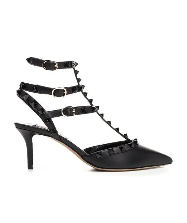 Valentino Garavani Rockstud Pointed Toe Pumps - Black