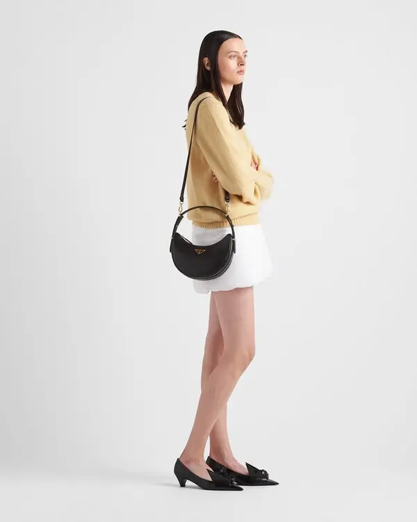 Prada Arqué Shoulder Bag - Black