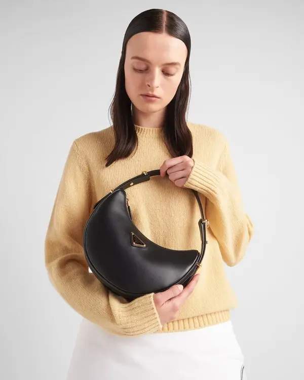 Prada Arqué Shoulder Bag - Black