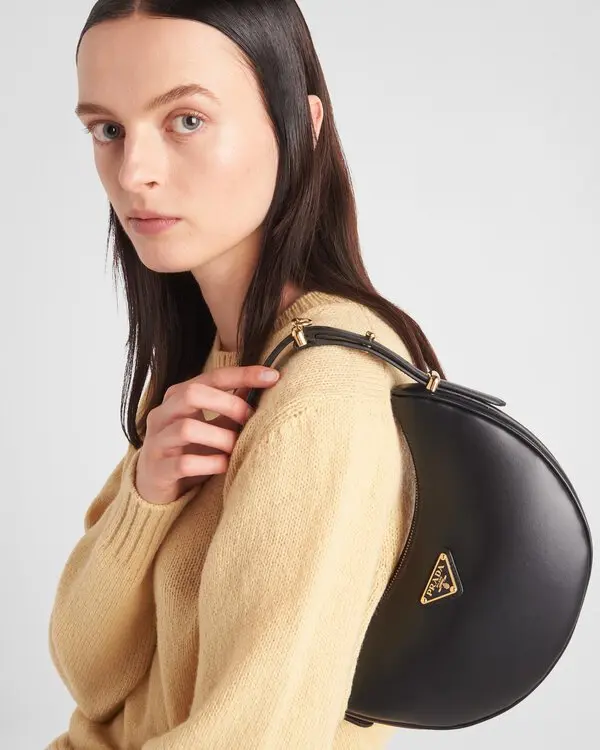 Prada Arqué Shoulder Bag - Black