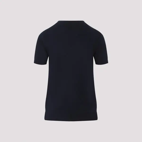 Miu Miu Cashmere Crew-neck Sweater With Argyle Pattern