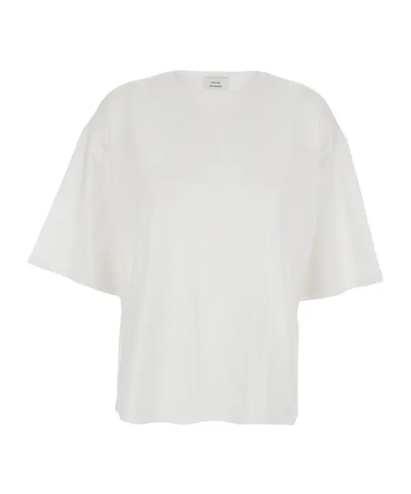 Loulou De Saison Boxy Crew Neck Top - White