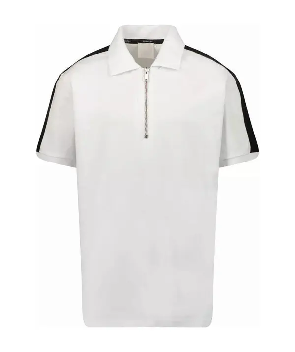 Givenchy Zip-up Lapel Polo Shirt - White