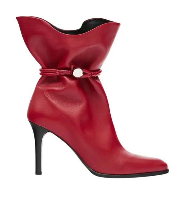 Isabel Marant Étoile 90mm Lolya Leather Boots - Deep Red