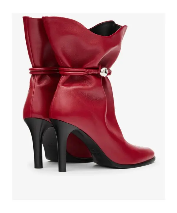 Isabel Marant Étoile 90mm Lolya Leather Boots - Deep Red