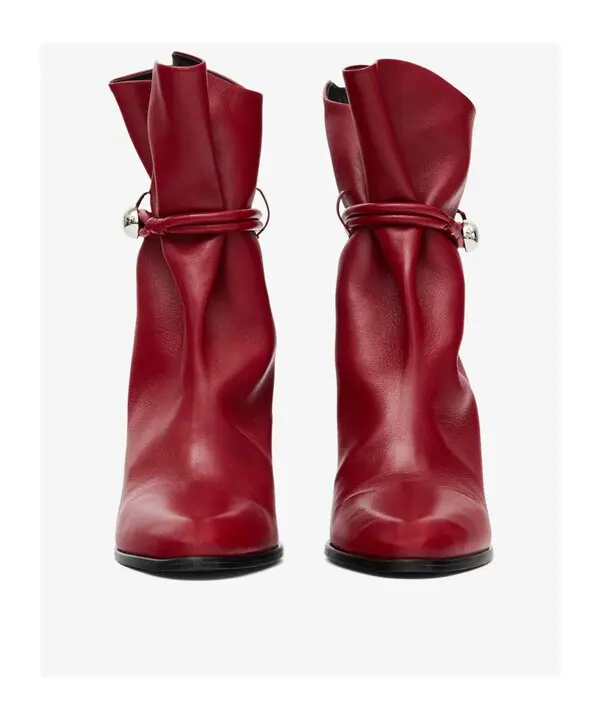 Isabel Marant Étoile 90mm Lolya Leather Boots - Deep Red