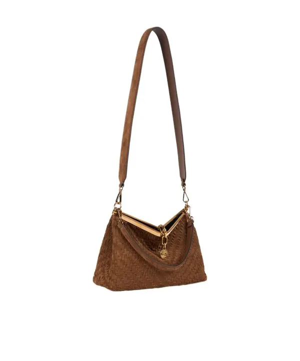 Etro Medium Woven Vela Bag - Brown
