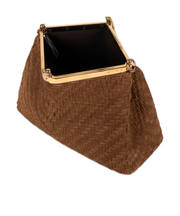 Etro Medium Woven Vela Bag - Brown