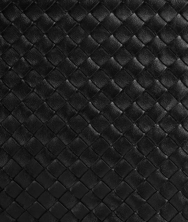 Bottega Veneta Woven Drawstring Bag With Engraved Metal Handles