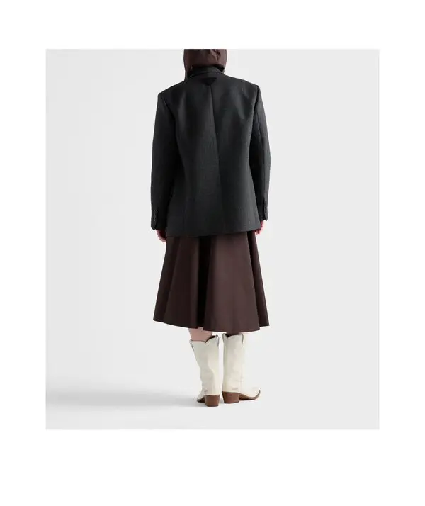 Prada Zipped Midi Skirt - Brown
