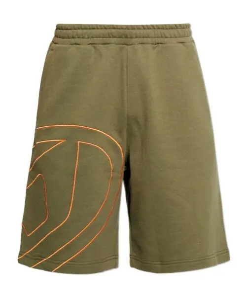 DIESEL® Elastic Waist Shorts With Dual Side Pockets