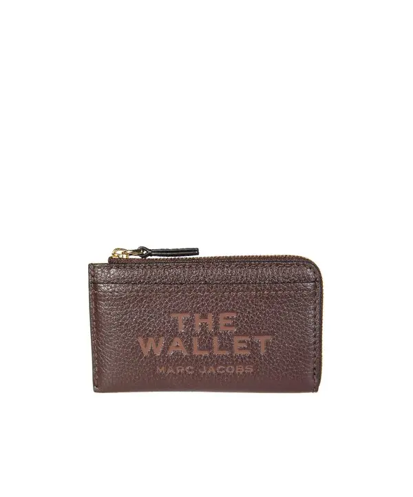 Marc Jacobs Leather Top Zip Wallet - Brown