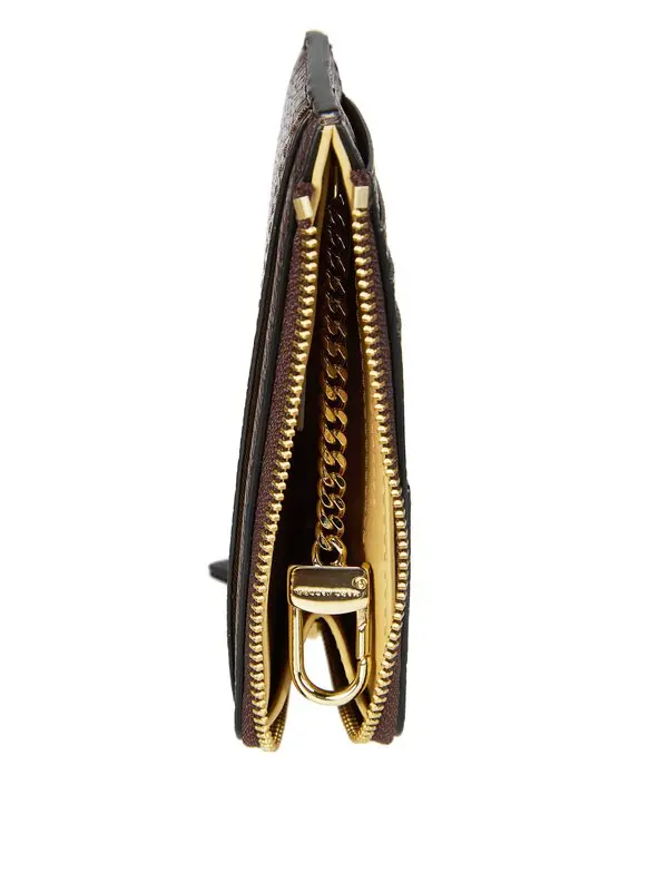 Marc Jacobs Leather Top Zip Wallet - Brown