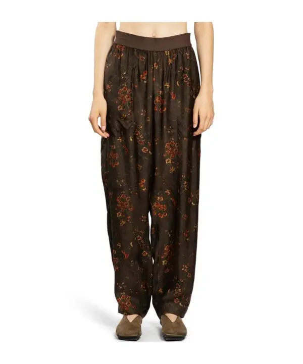 UMA WANG Printed Elastic Belt Casual Pants